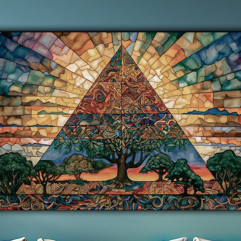 Pyramids Geometry Art - Etsy