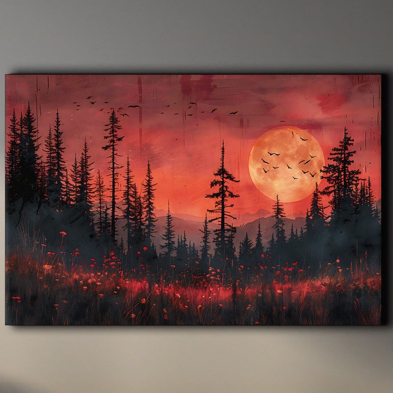 Red Sunset - Etsy