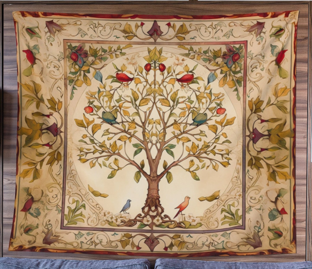 Yggdrasil Wall Tapestry, Tree of Life Tapestry, Celtic Wall Art, Ornate ...