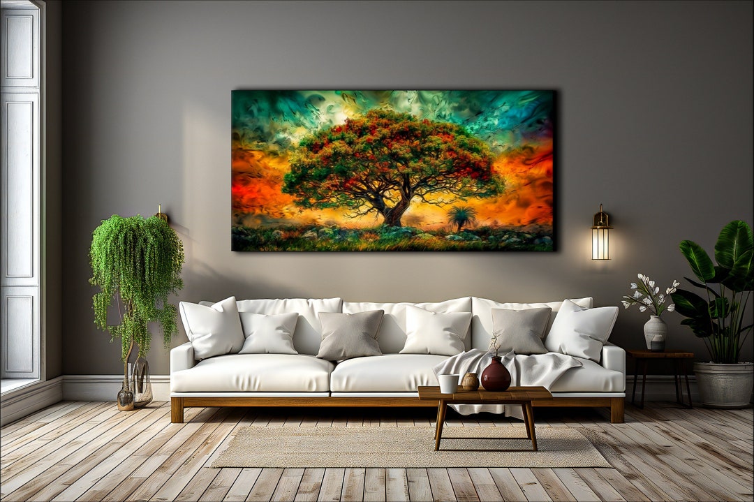 Jamaican Tree of Life Canvas: Rasta Reggae Wall Art - Etsy
