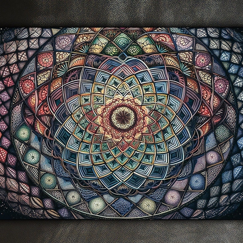 Sacred Geometry Stained Glass - Etsy