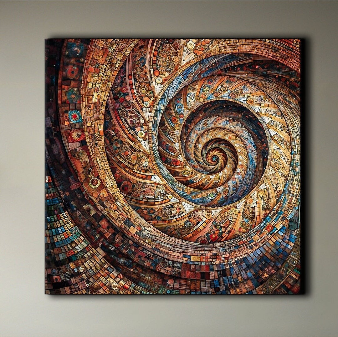 Golden Spiral Canvas Print: Sacred Geometry, Fibonacci Art - Etsy