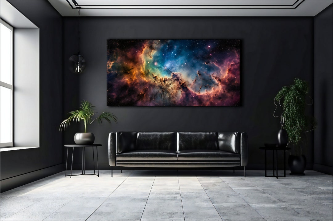 Cosmic Nebula Galaxy, Photography Canvas Print, Space Exploration ...