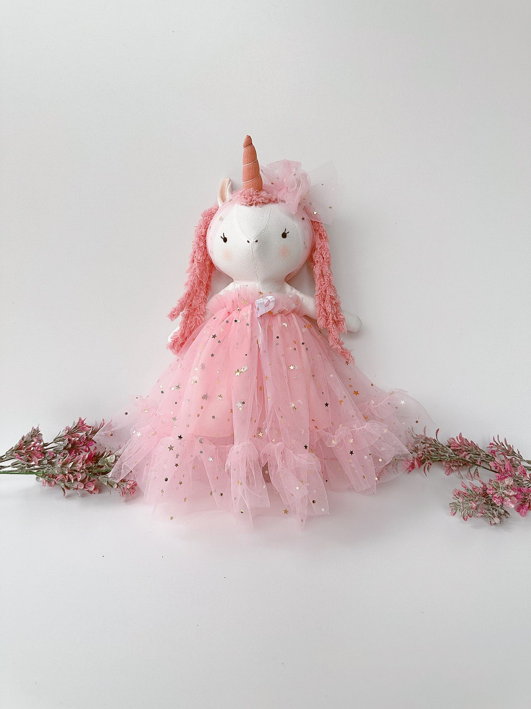Unicorn Doll Customizable Doll, Heirloom Handmade Doll, Textile Doll ...