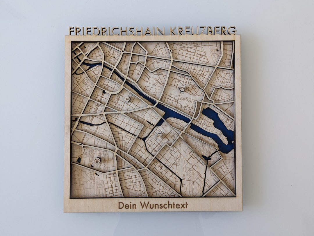 3D Wooden City Map as a Mural | Map Art Gift Personalizable - Etsy UK