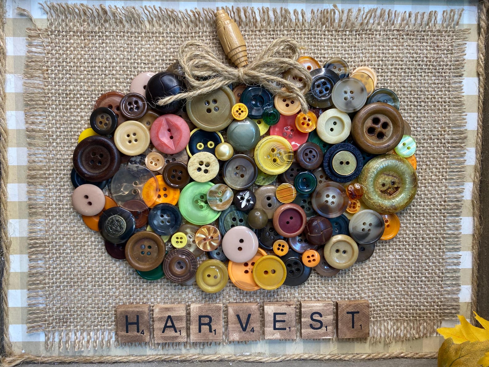 Vintage Button Pumpkin - Etsy