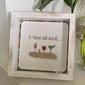 Sea Glass Cocktail Shadow Box - Etsy