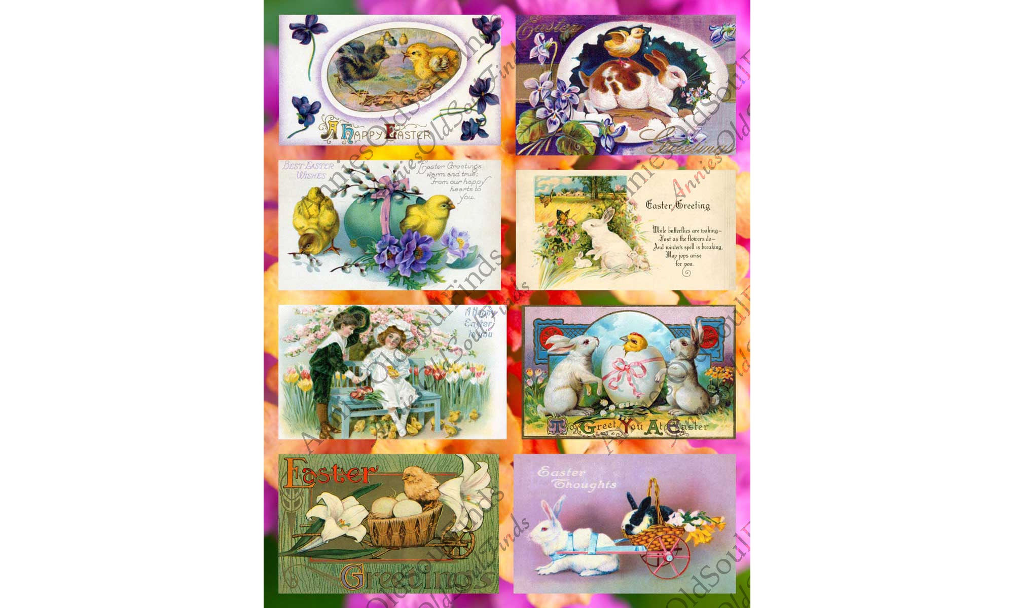 Easter Printable-rabbits/chickens - Etsy