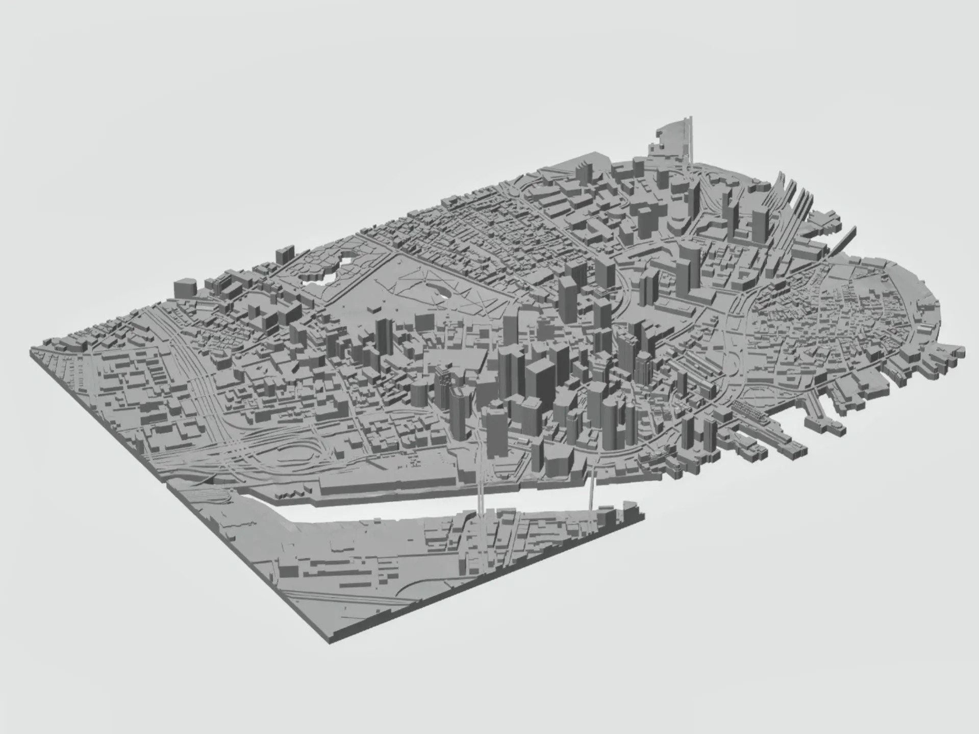 Boston Massachusetts 3D Map - Etsy