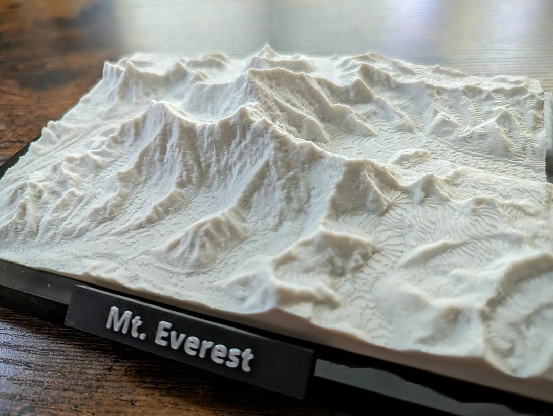 Mt Everest 3D Miniature 3D Map 3D Miniature Topographical Map Urban ...