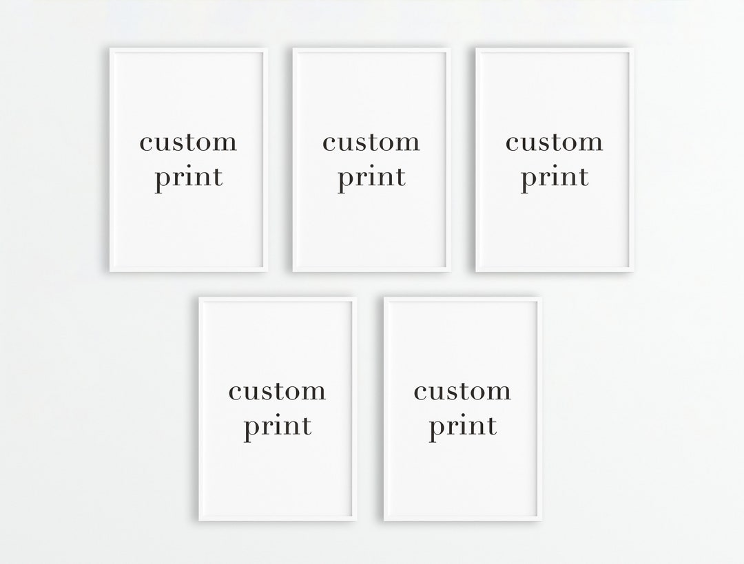 Set of 5 Custom Prints - Etsy