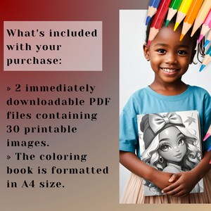 Cute Autumn Fashion Girl Part 2. Coloring Book 30 Page Grayscale ...