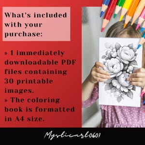 Beautiful Roses Part 2. Coloring Book - 30 Page Grayscale Coloring Book ...