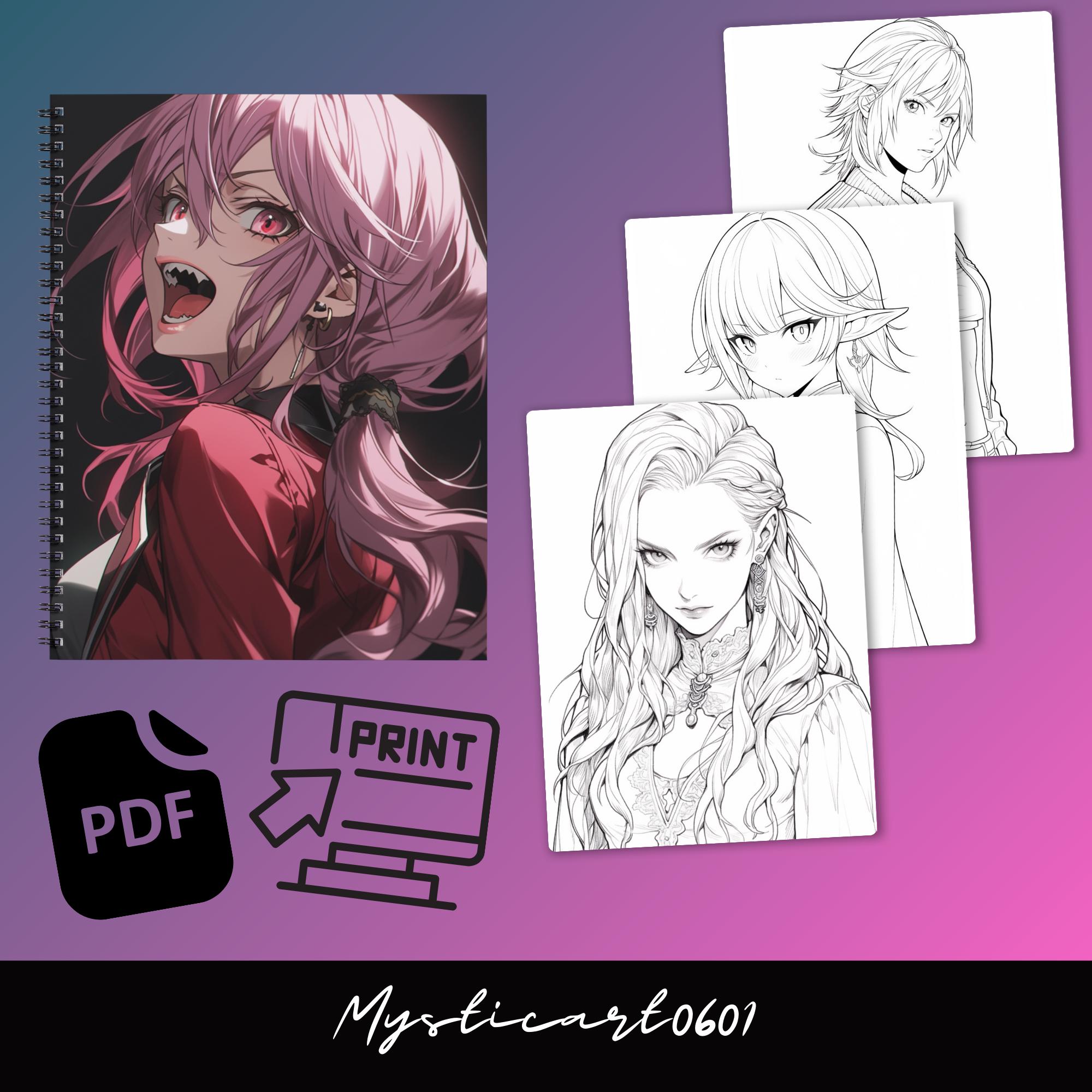 Anime Coloring Book Mega Bundle – 990 Pages (digital Download) - Etsy