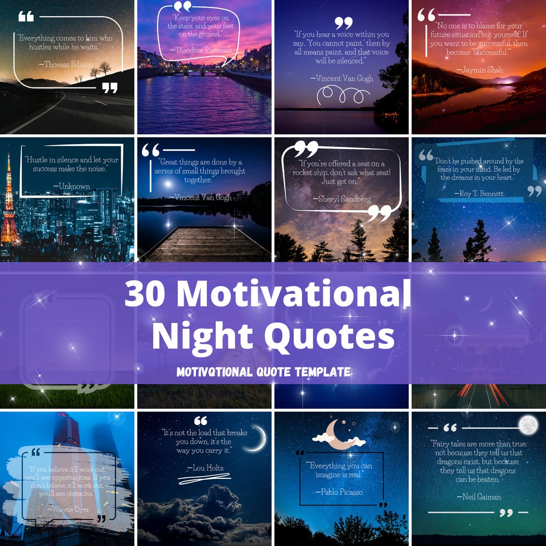 30 Motivational Night Quotes Inspiring Evening Quotes Night Quotes ...