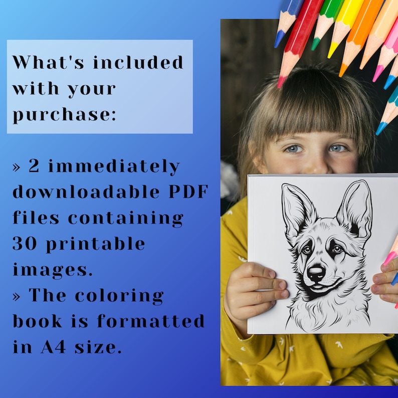 Baby German Shepherd Dogs Coloring Book, 30 Pages of Cute Baby German ...
