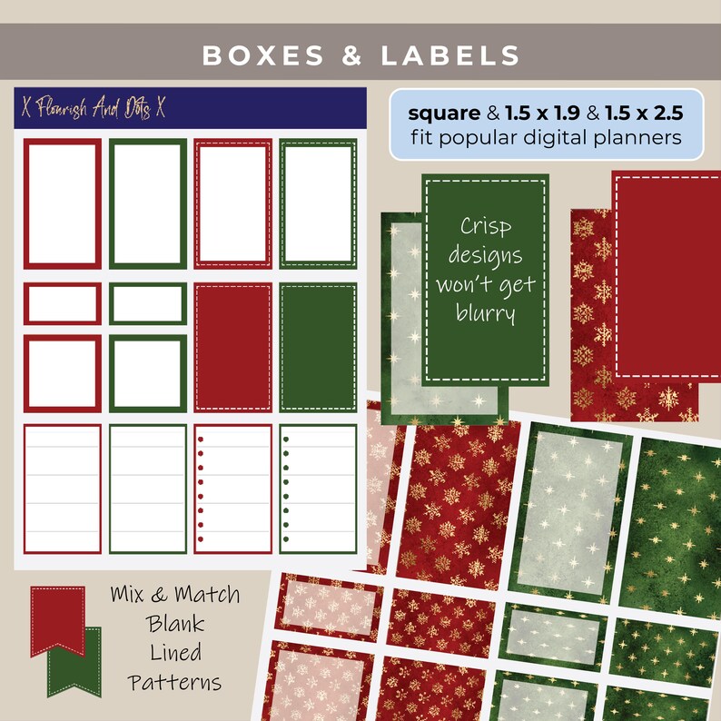 Holiday Digital Planner Stickers & Instant Goodnotes Planner Spreads ...