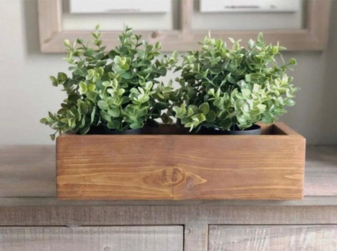 Wooden Flower Pot Flower Pot Natural Wooden Plant Pots Garden - Etsy