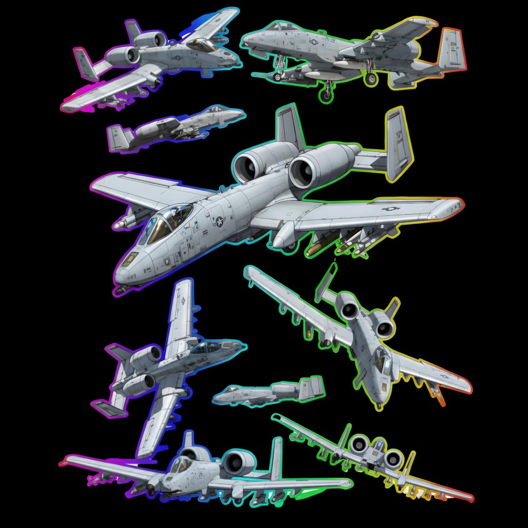 Colorful A10 Warthog Jet SVG PNG – Military Aircraft Full Spectrum ...
