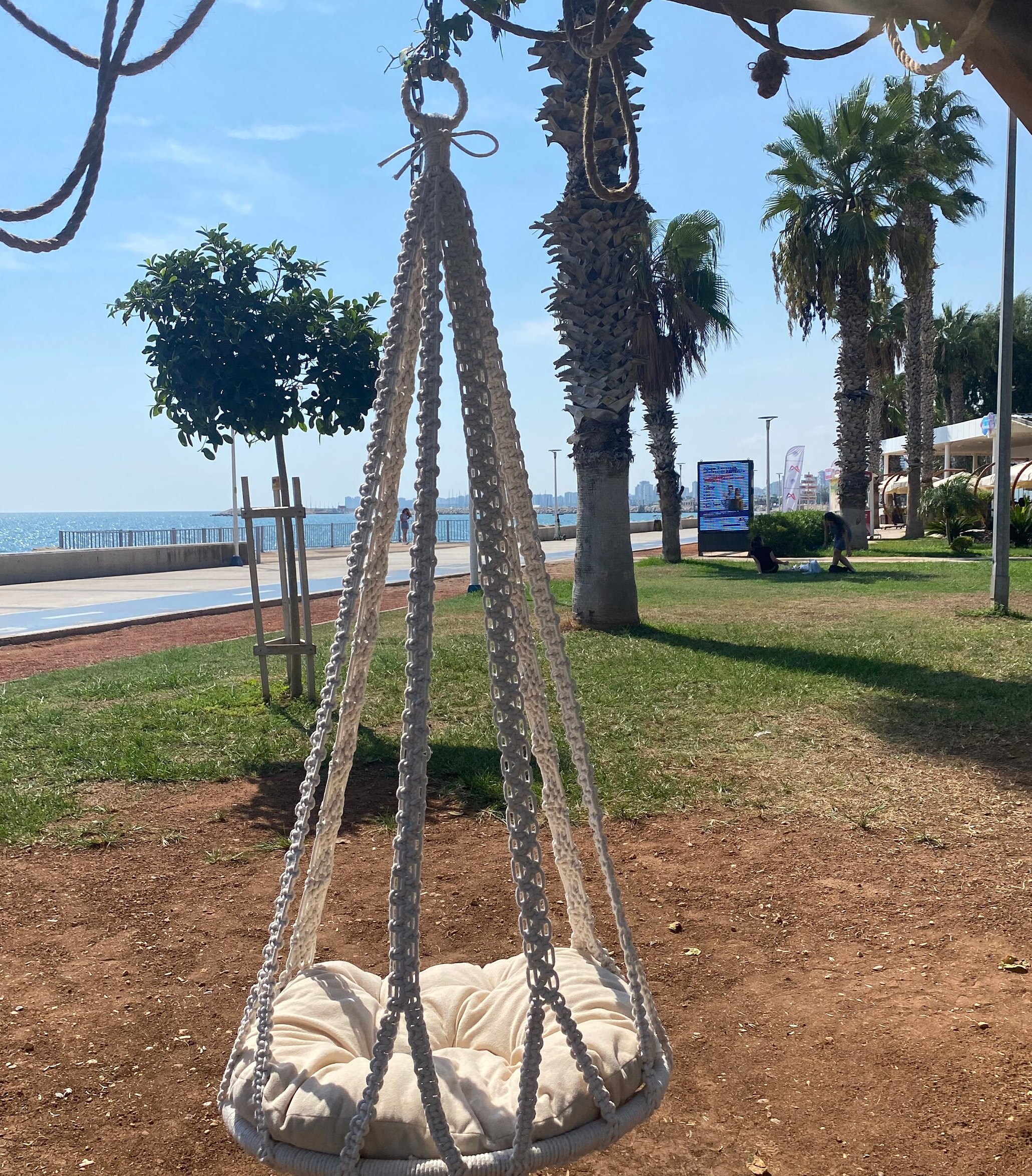 Macrame Swing Chair,macrame Swing,macrame Hanging Chair,macramehammock ...