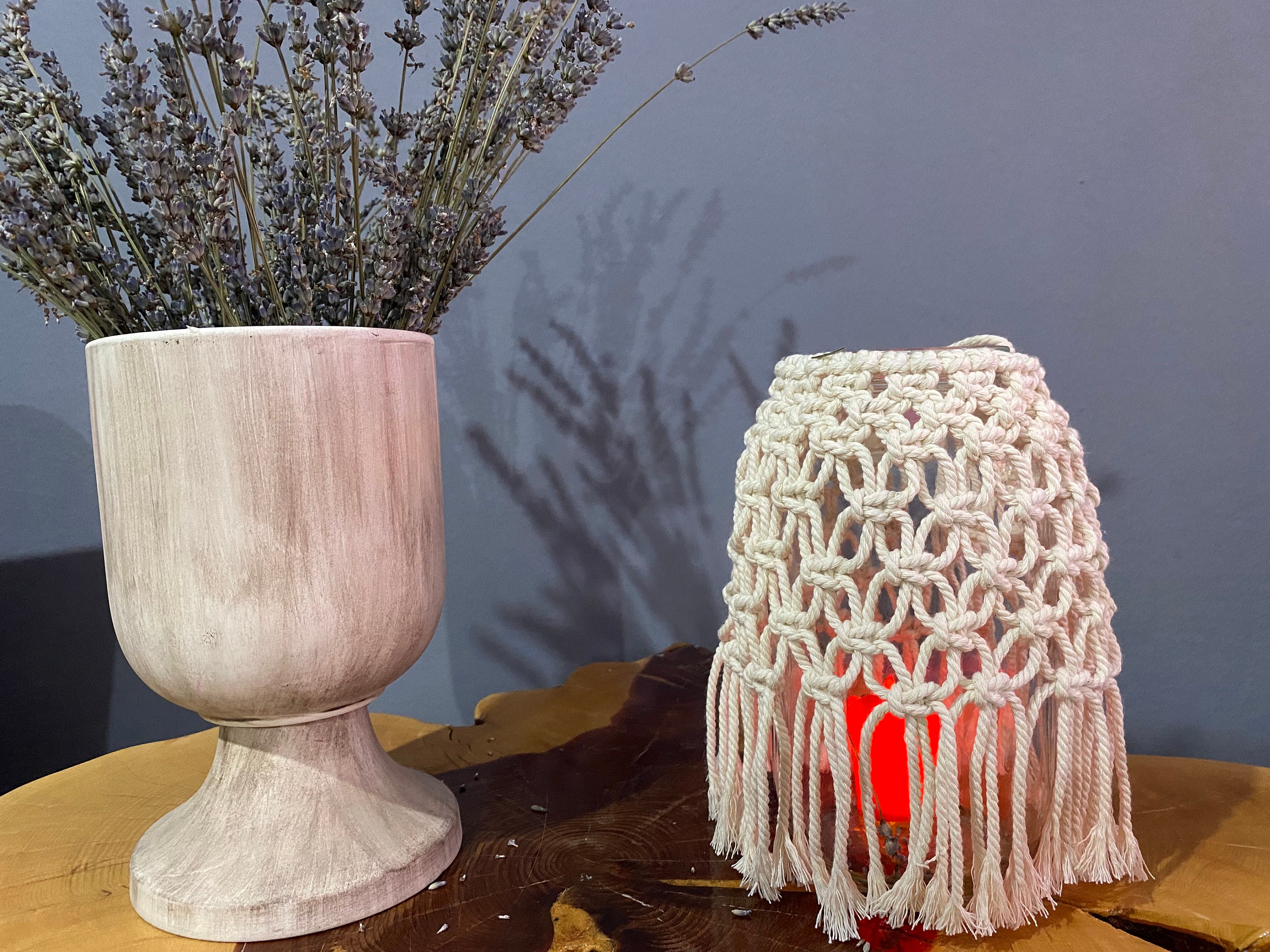 Macrame Lantern Jar Cover Candle Holder Macramee Windlicht Christmas ...