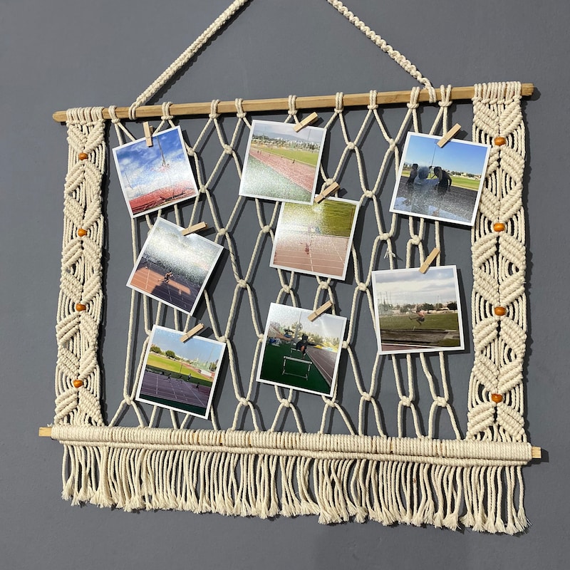 Macrame Photo Hanger - Etsy