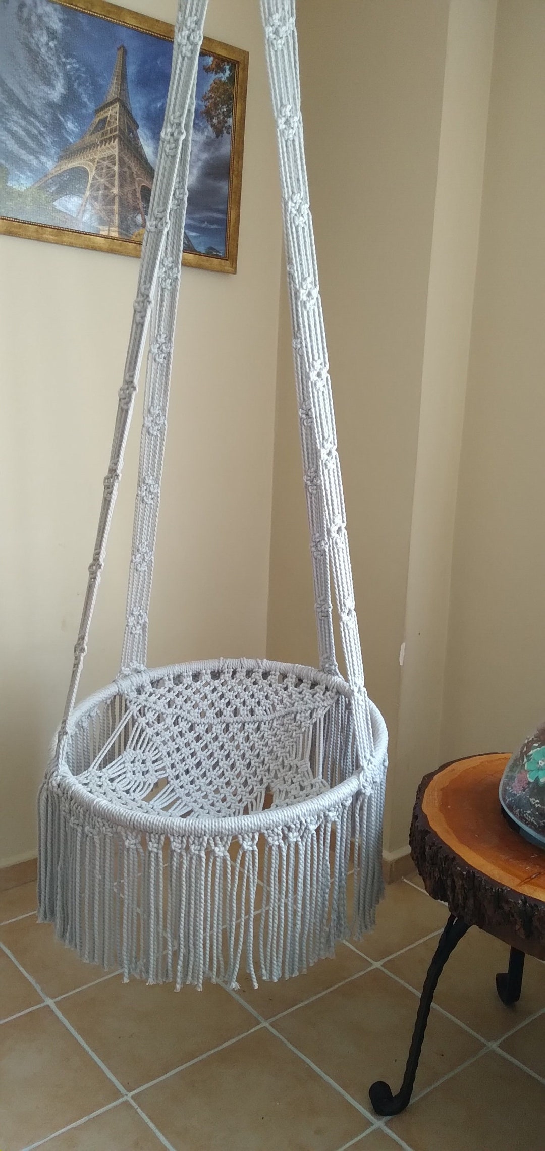 Macrame Swing Chair,luxuorious Swing, Macrame Round Swing, Hanging ...