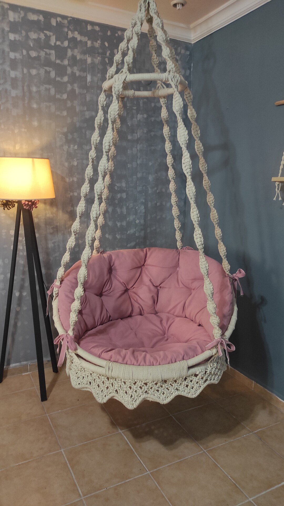 Macrame Swing Chair, Luxuorious Swing, Macrame Swing Chair, Boho Swing ...