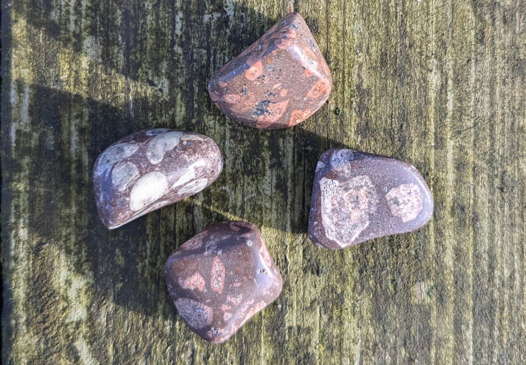 Lot of Tiny Cutesy Tumbled Porphyry in Red, Purple, and White. Danish ...