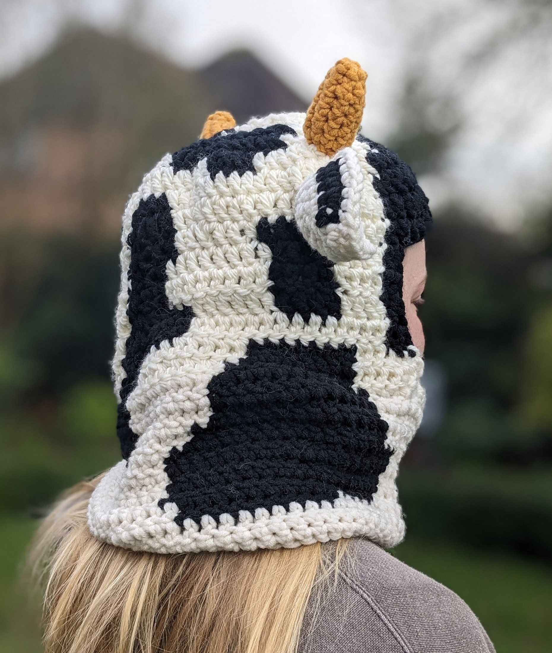 Cow Balaclava Snood Hat - Etsy