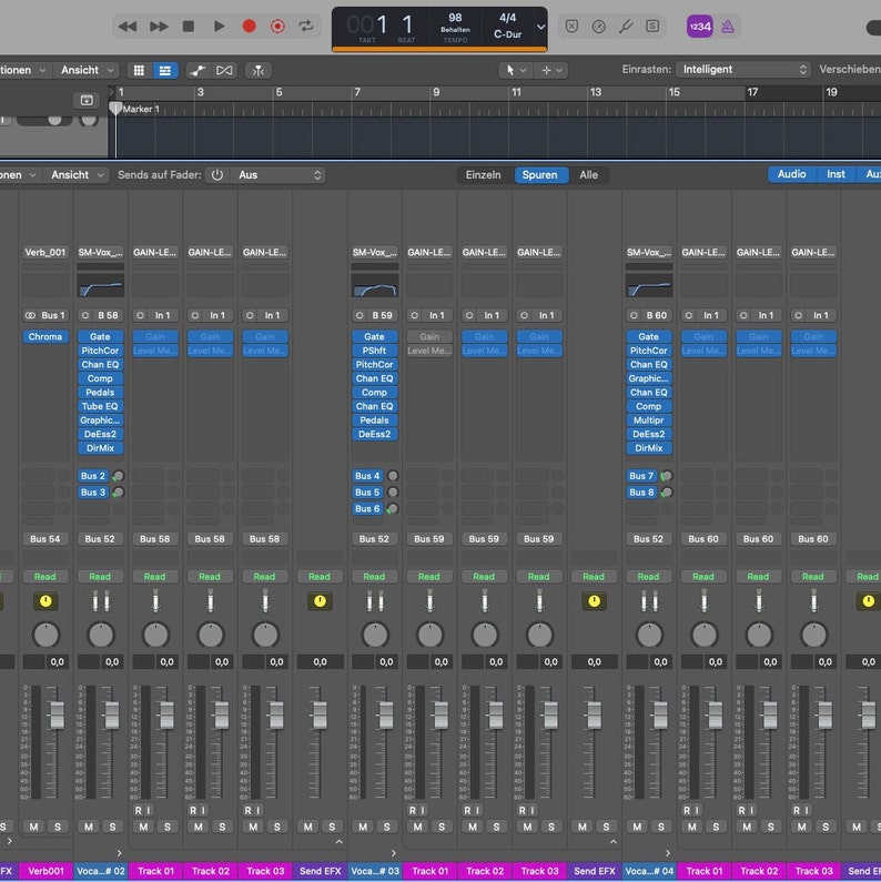 Mega Vocal Mixing Template - Logic Edition - Etsy