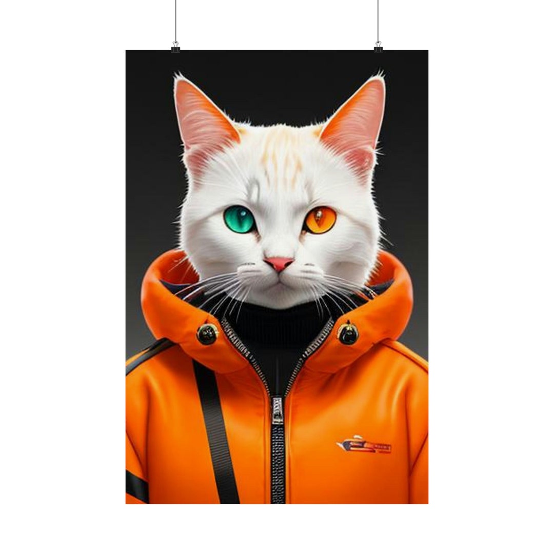 Matte Vertical Cat Poster for Your Room Best Gift Ideas for - Etsy