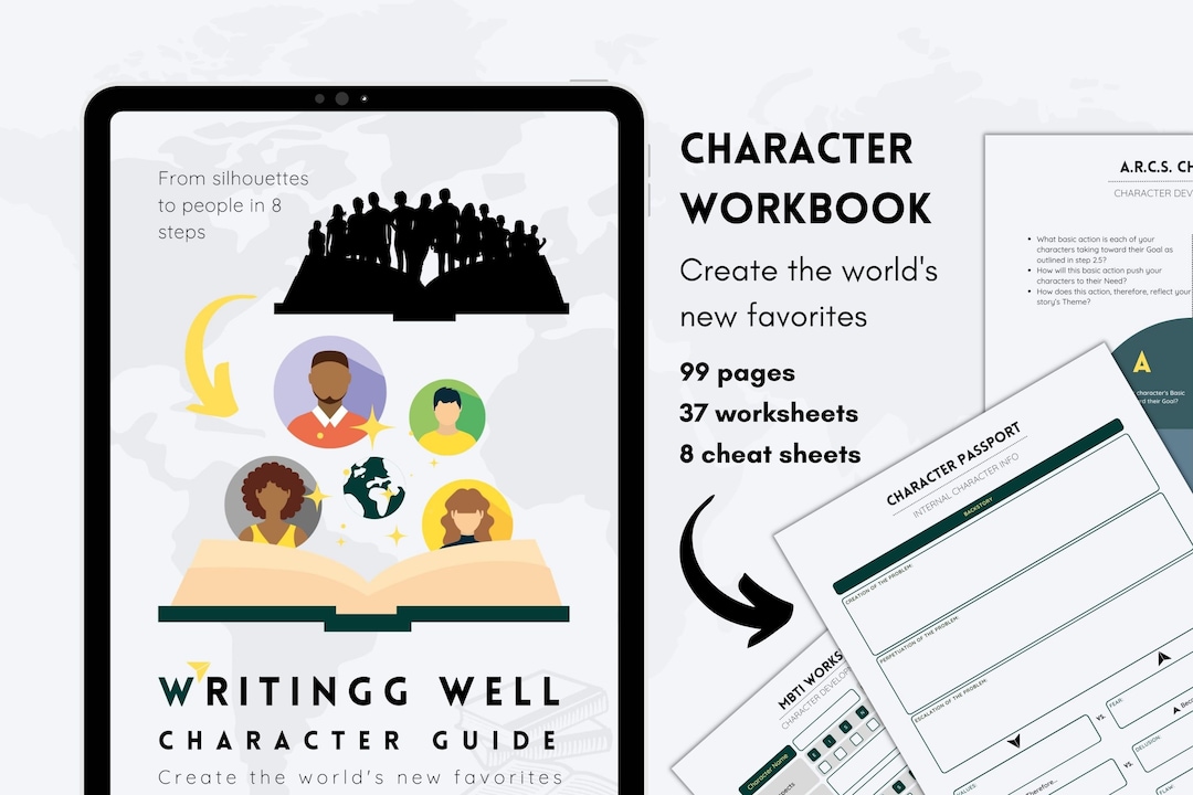 Novel Character Outlining Workbook for Creative Writers // Digitally ...