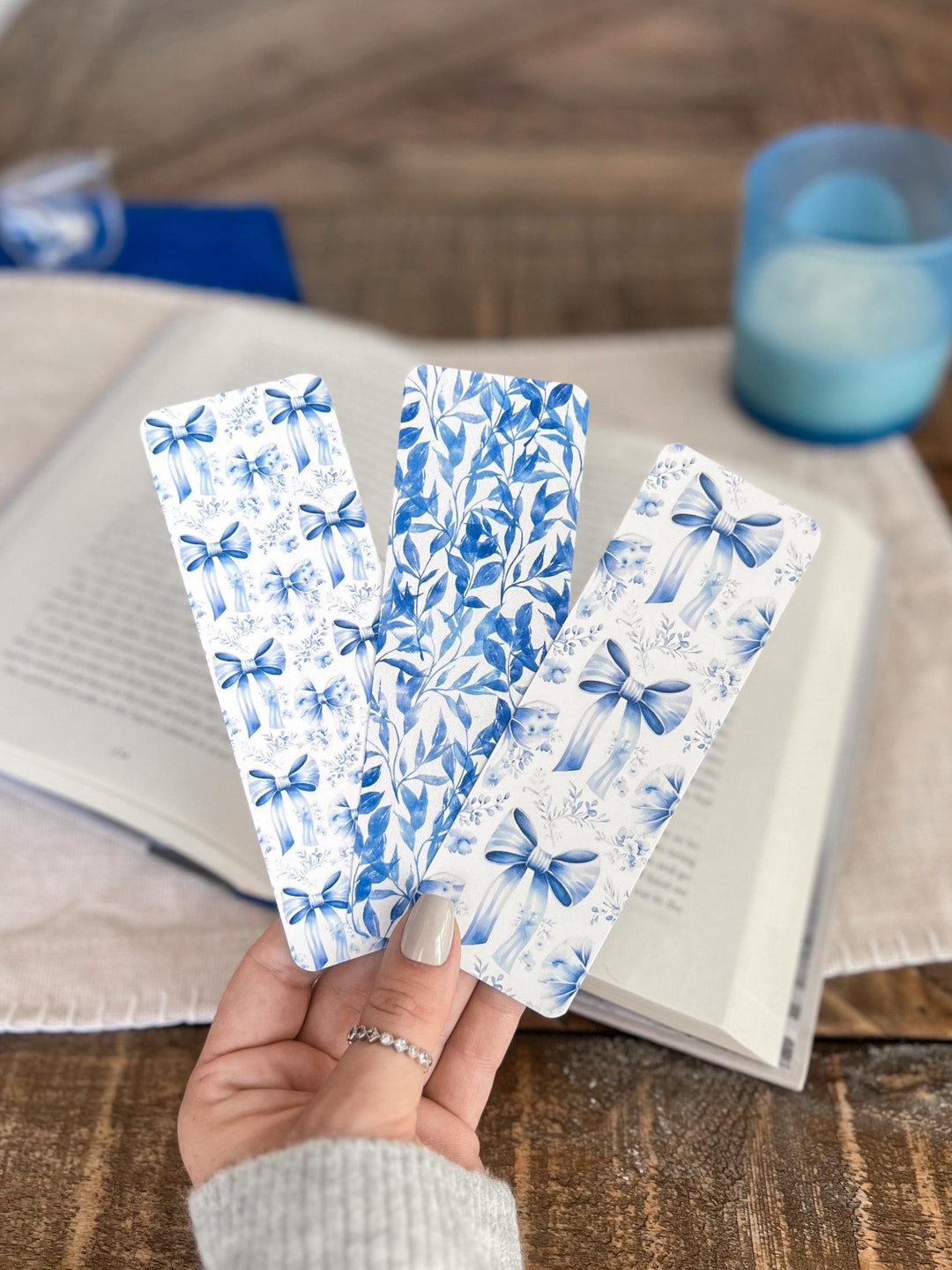 Blue Bow Bookmark | Little Turkey Shoppe | Cornflower Blue, Soft Girl ...