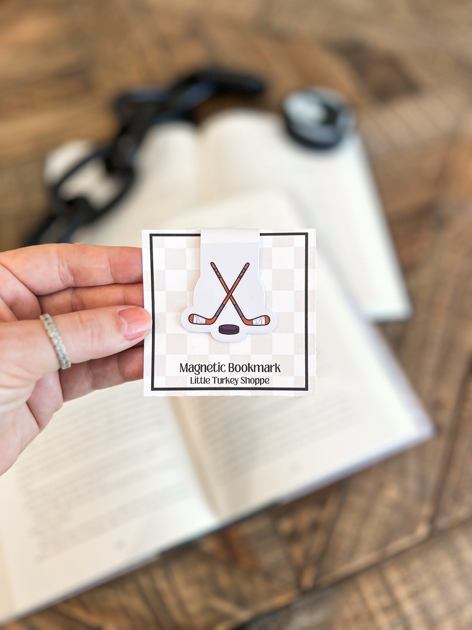 Hockey Stick Magnetic Bookmark | Little Turkey Shoppe | Hockey Romance ...