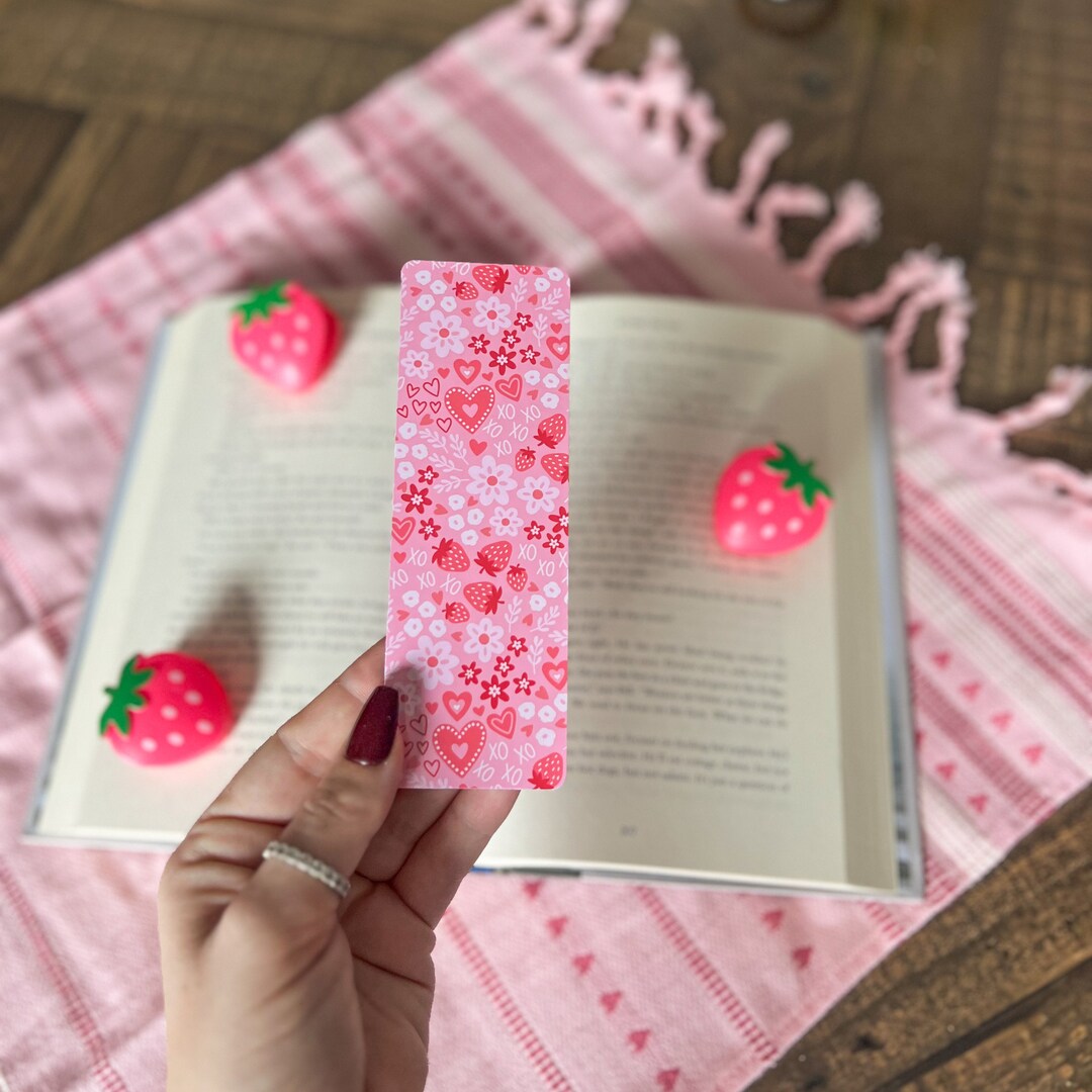 Strawberry Floral Bookmark Little Turkey Shoppe Strawberry Bookmark ...