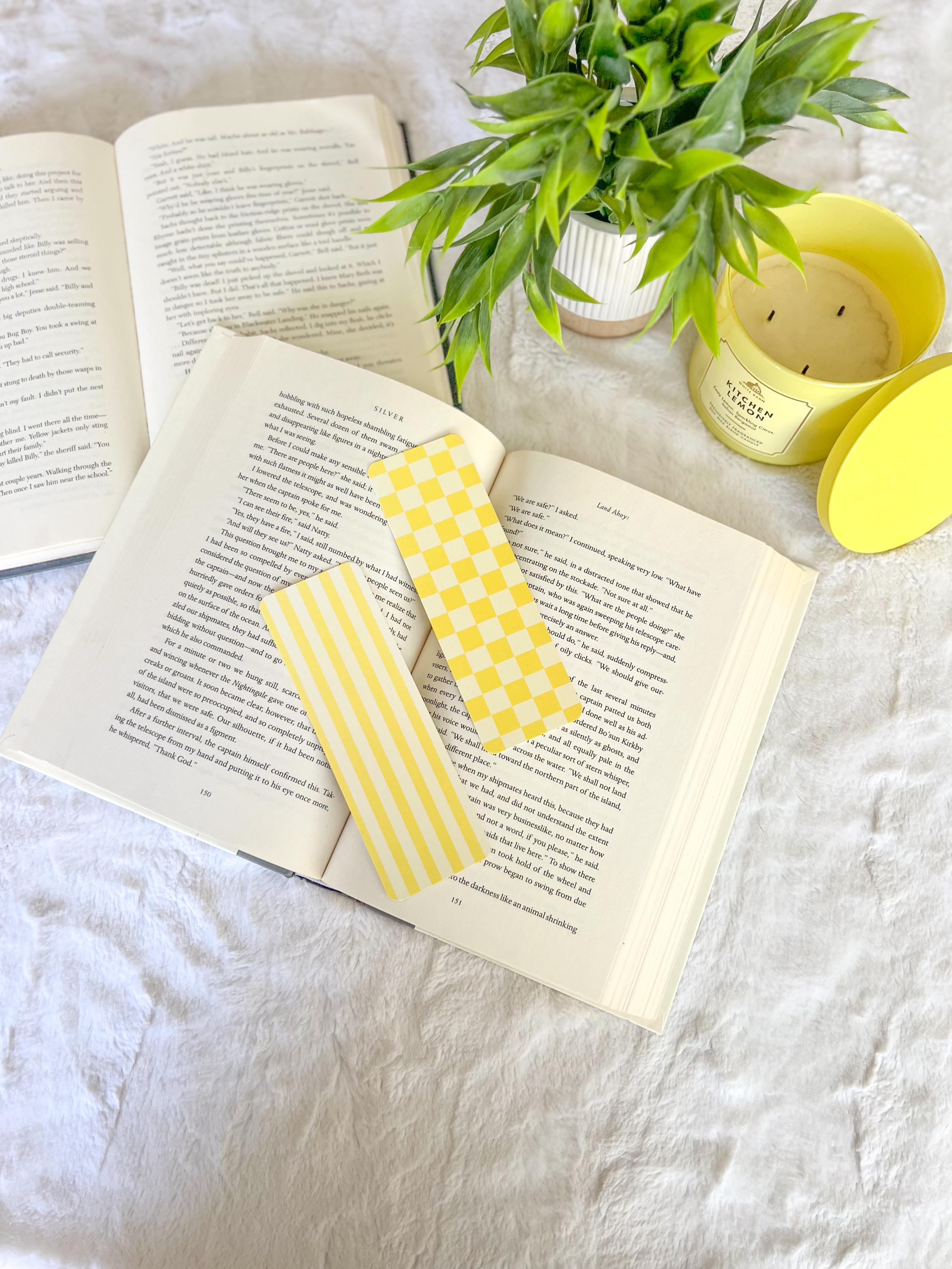 Butter Yellow Bookmark | Little Turkey Shoppe | Yellow Checker Bookmark ...