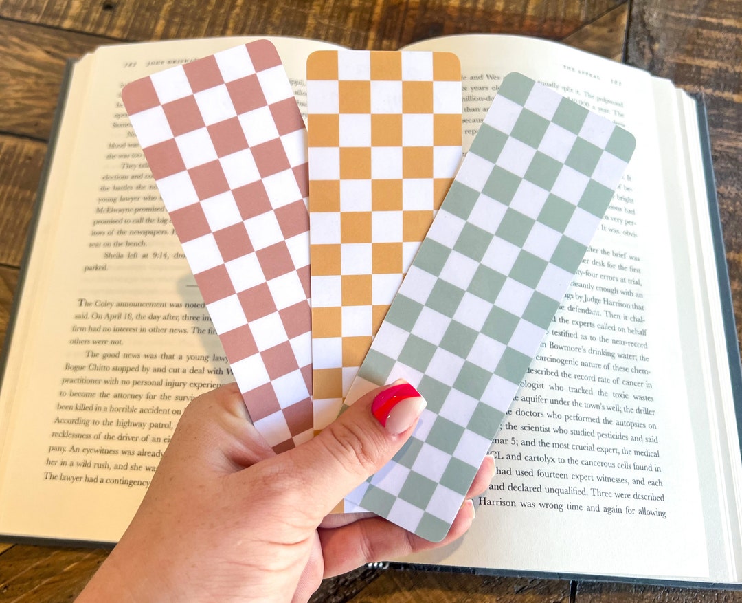 Checkered Bookmark Books, Journals, Notebooks, Planners Sage Checkered ...
