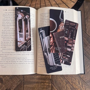 Dark Academia Bookmark | Little Turkey Shoppe | Bookshelf Bookmark, Dark Bookstack, Typewriter ...