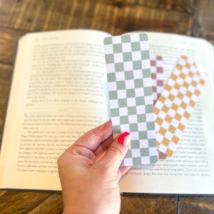 Checkered Bookmark Books, Journals, Notebooks, Planners Sage Checkered ...