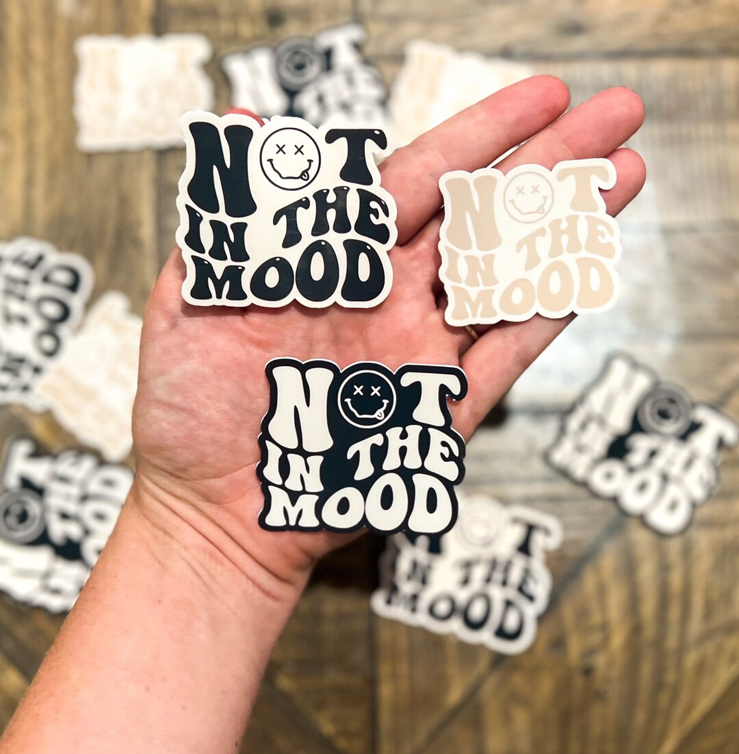 Vinyl Sticker | Not in the Mood, X Smiley, Retro Punk Aesthetic - Etsy