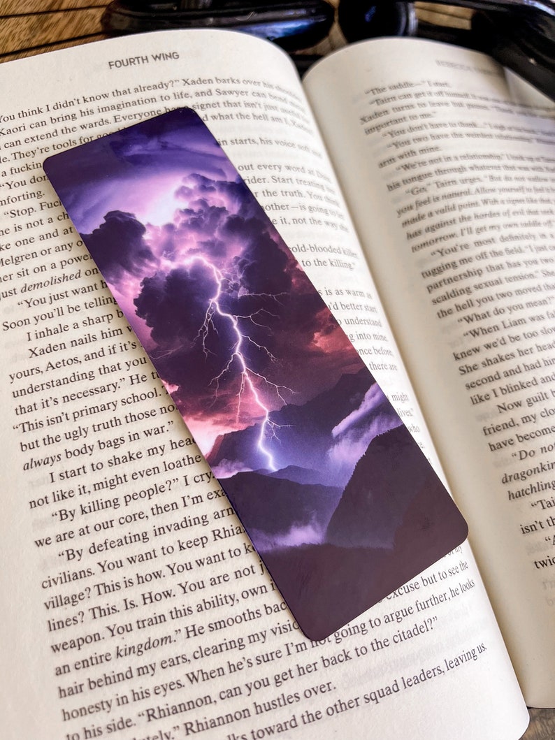 Violet Lightning Bookmark | Little Turkey Shoppe | Fantasy Bookmark ...