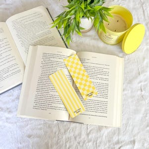 Butter Yellow Bookmark | Little Turkey Shoppe | Yellow Checker Bookmark ...