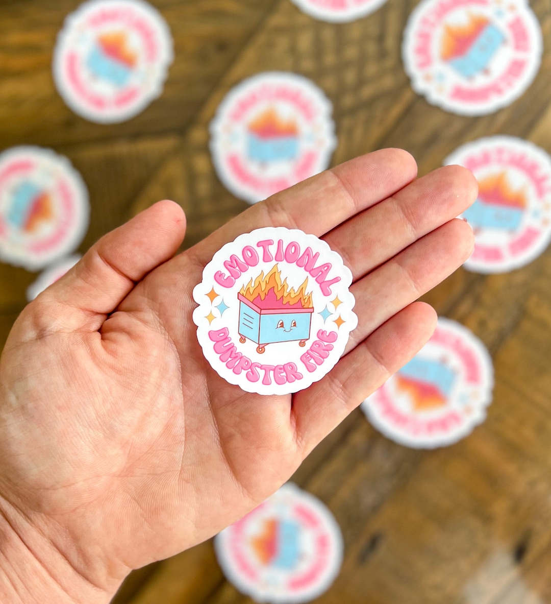 Emotional Dumpster Fire Vinyl Sticker | Books, Journals, Notebooks ...