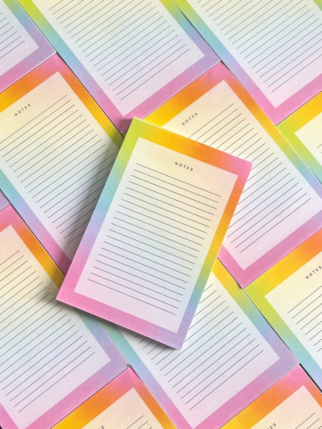 Pastel Rainbow Notepad, 4x6 | Little Turkey Shoppe | Cute Pastel ...