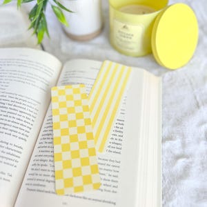 Butter Yellow Bookmark | Little Turkey Shoppe | Yellow Checker Bookmark ...