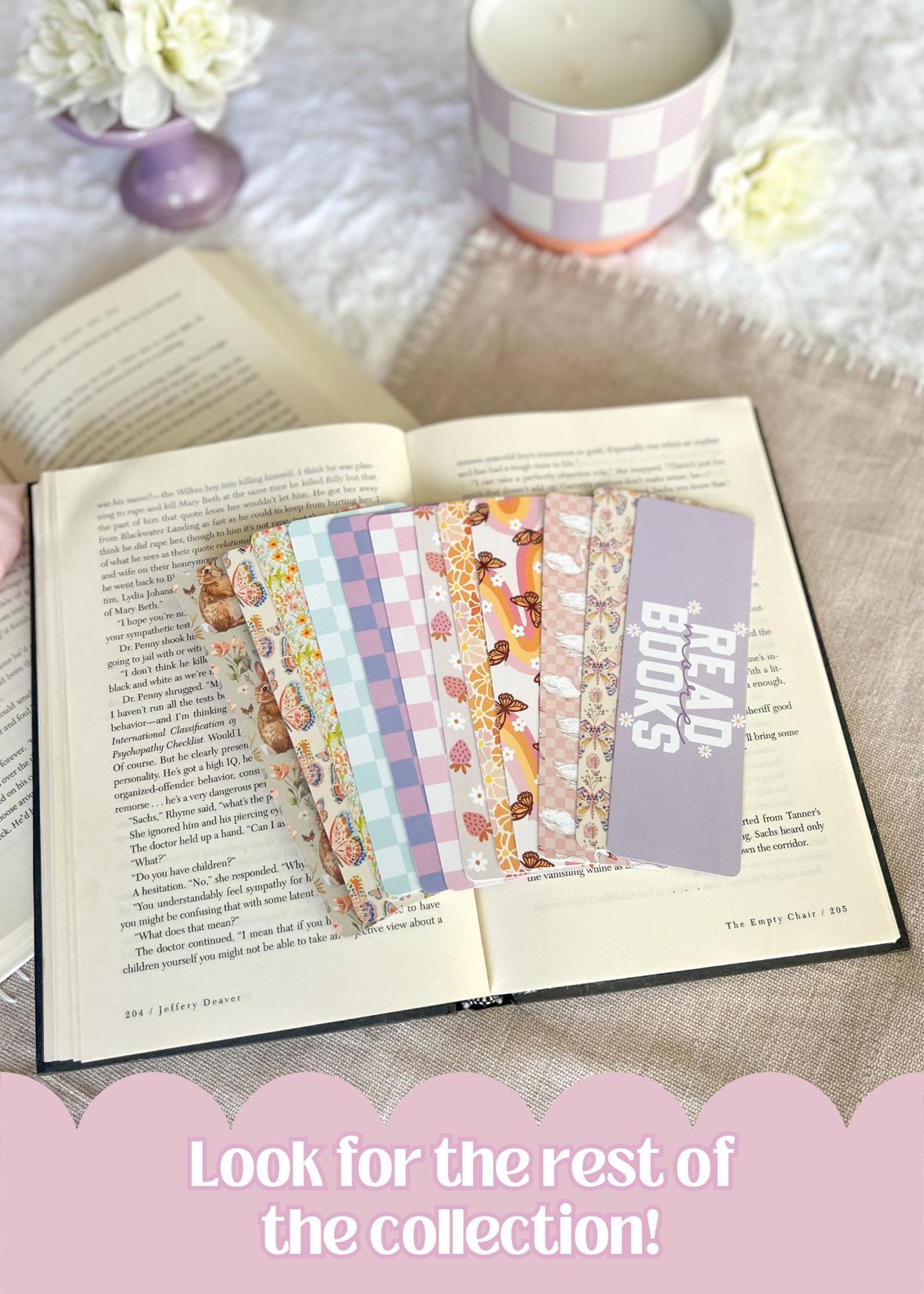 Strawberry Checkered Bookmarks | Little Turkey Shoppe | Pastel Bookmark ...