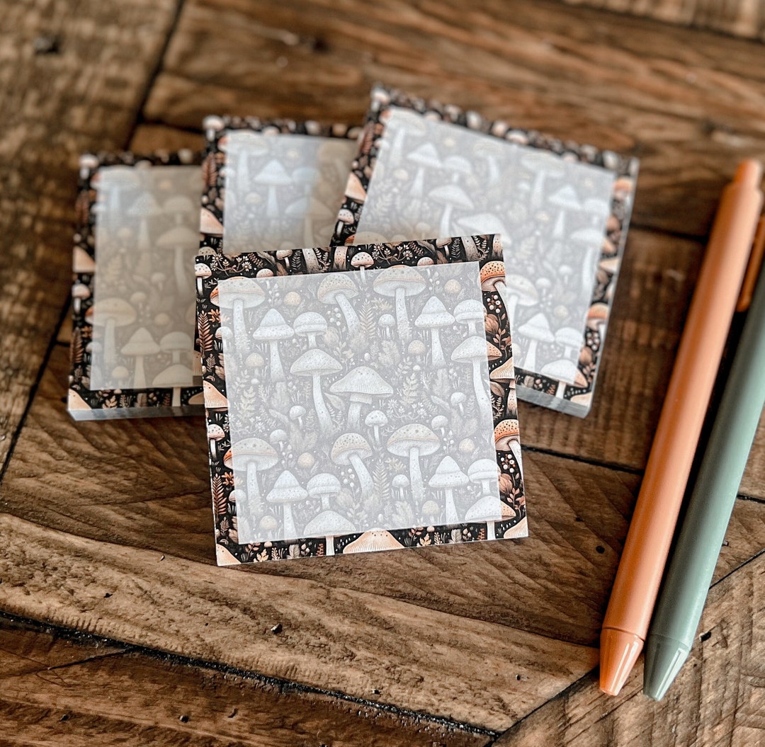 Dark Beige Mushroom Sticky Notes Little Turkey Shoppe Mushroom ...