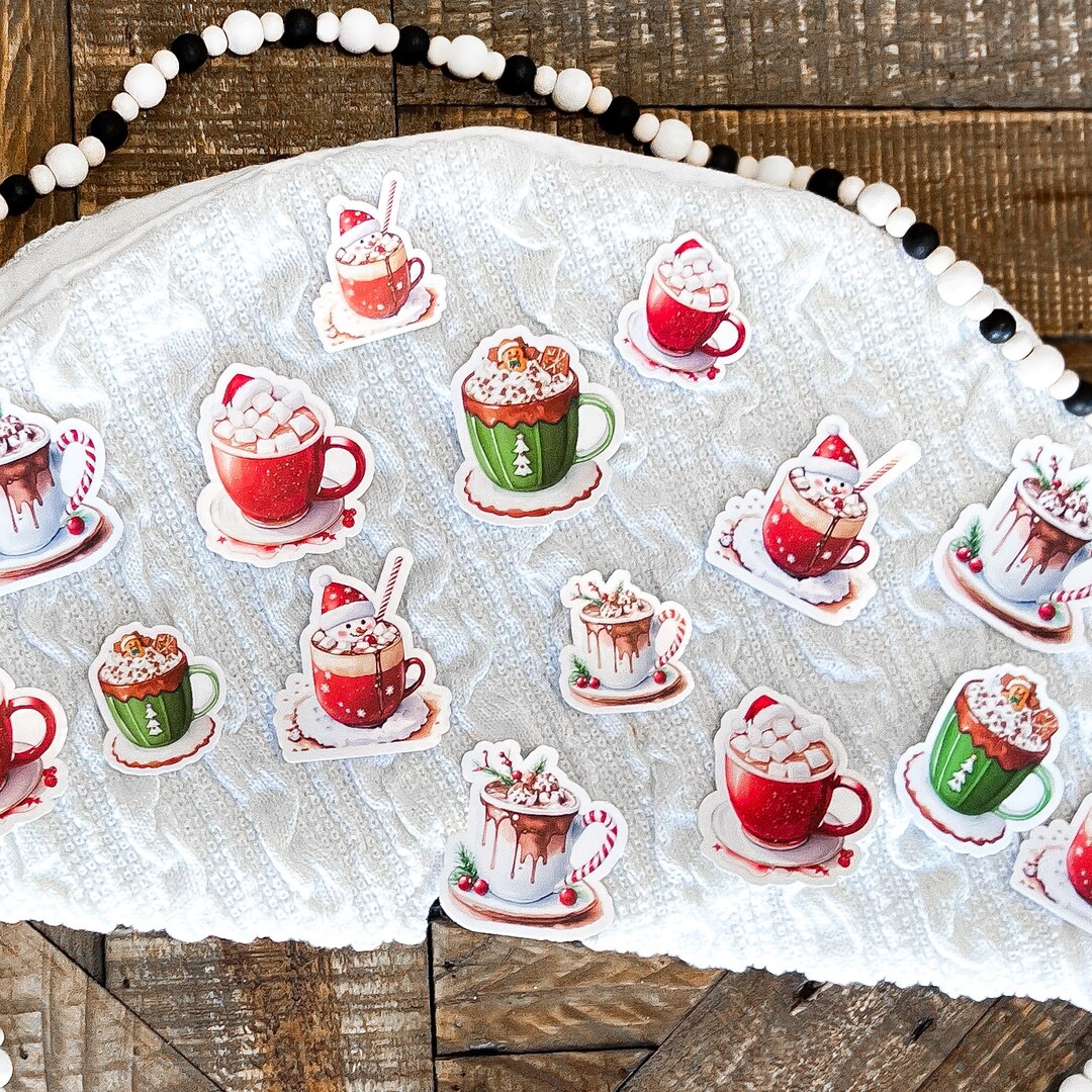 Watercolor Hot Cocoa Vinyl Sticker | Little Turkey Shoppe | Hot ...