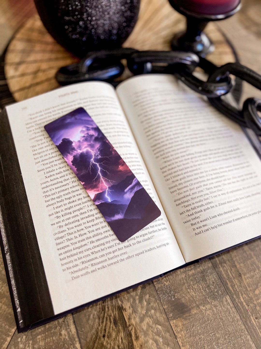 Violet Lightning Bookmark | Little Turkey Shoppe | Fantasy Bookmark ...